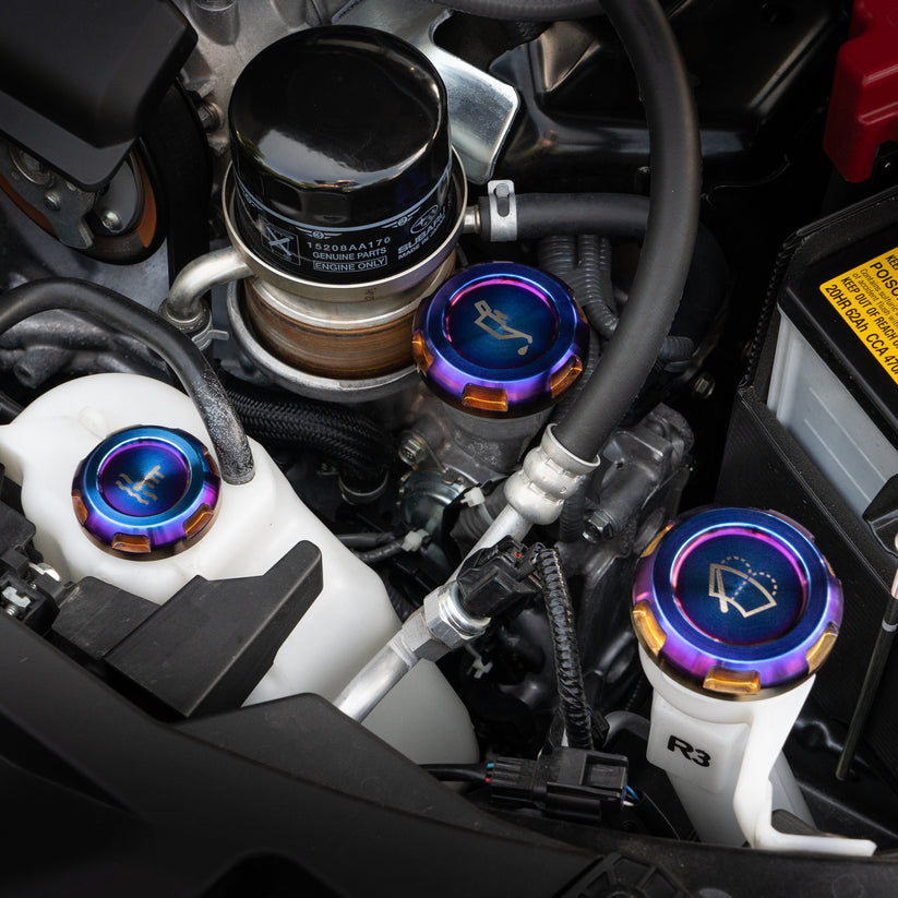 Billetworkz Titanium Engine Bay Caps - Subaru – Billetworkz
