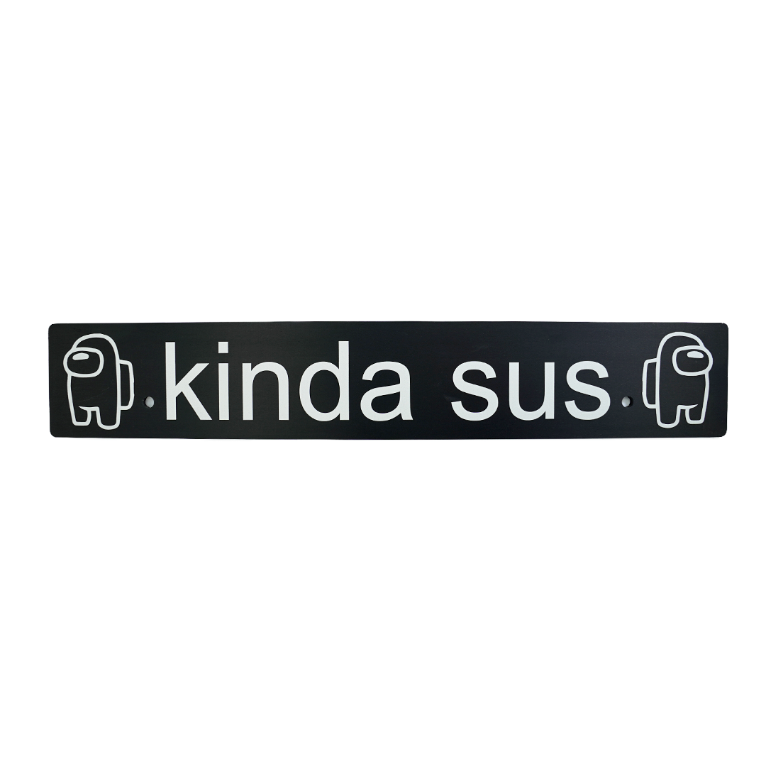 Billetworkz "Kinda Sus" License Plate Delete – Billetworkz